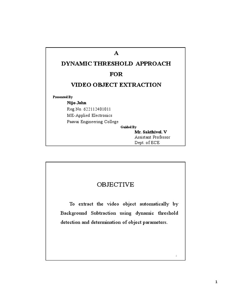 Video Object Extraction Pdf Image Segmentation Computer Vision