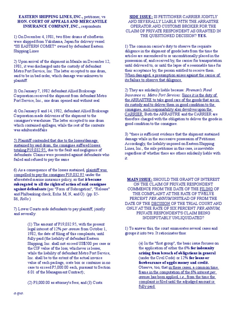 Credit Digest EasternvCA | PDF | Interest | Judgment (Law)