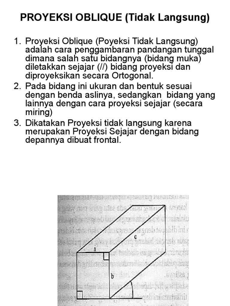 Proyeksi Oblique | PDF