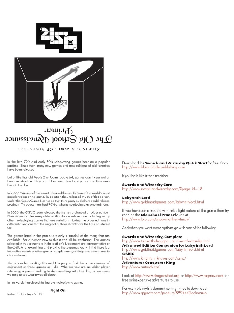 Swords and Wizardry Quick Start: Fighton! | PDF | Role Playing | Tabletop Games