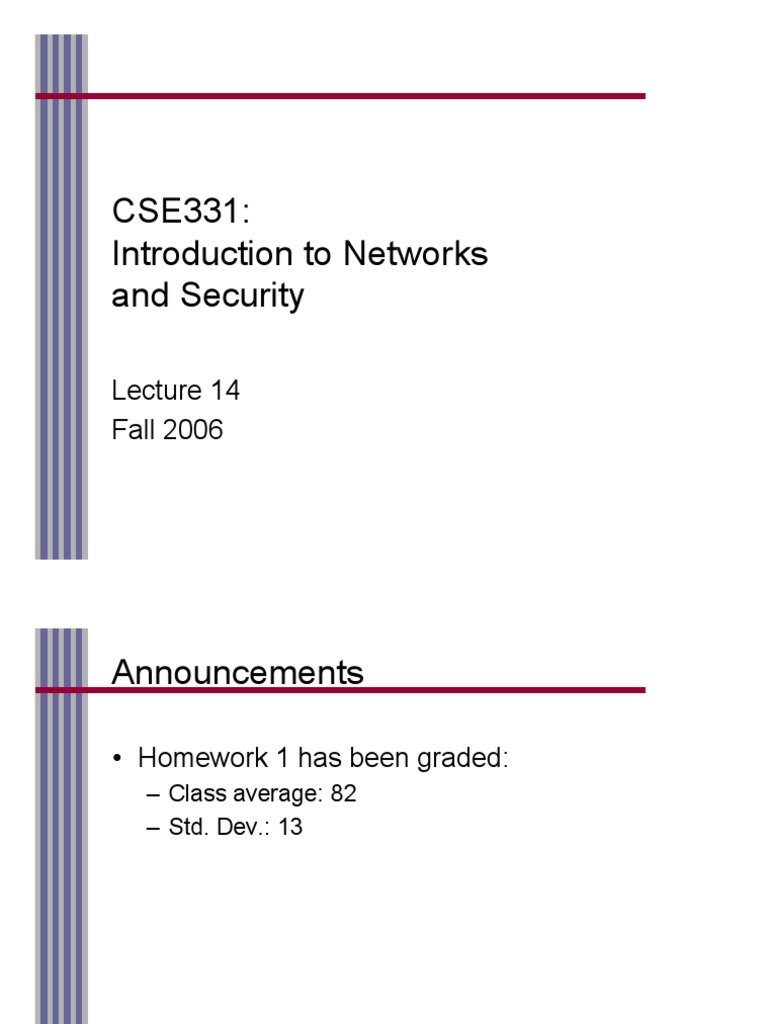 CSE331-14 Network Security | PDF | Computer Virus | Denial Of Service Attack