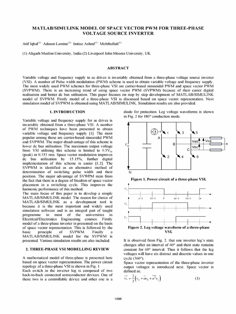 Matlab-Simulink Model Three-Phase Voltage Source Inverter | PDF | Power ...