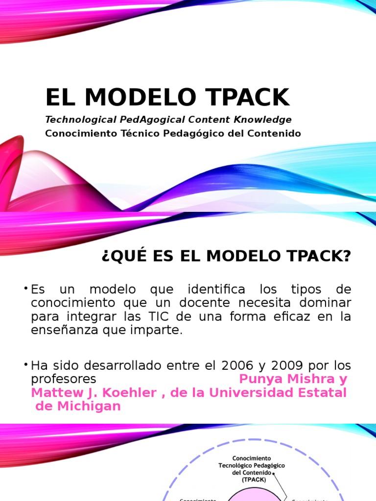 El Modelo Tpack | PDF | Conocimiento | Aprendizaje