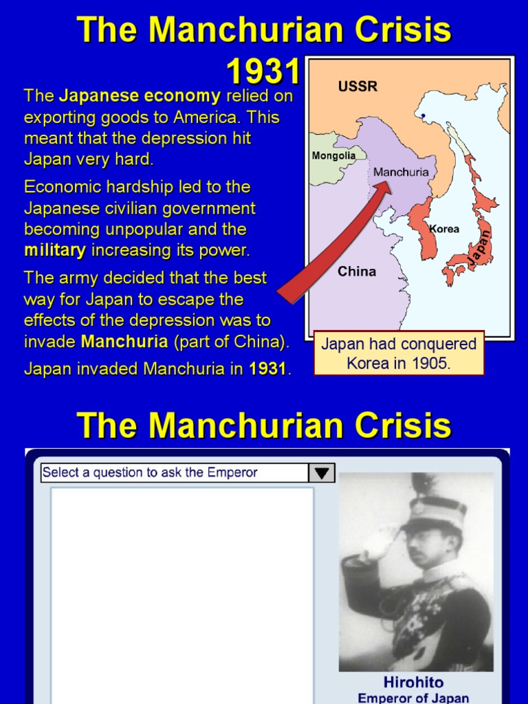 Manchurian Crisis 2011 | Empire Of Japan | Great Depression