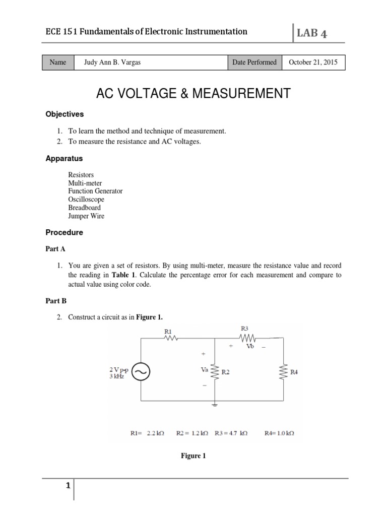 ECE 151 Lab 5 | PDF | Amplitude | Electronic Engineering