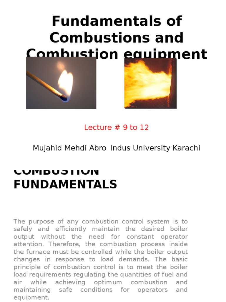 Fundamentals of Combustions and Combustion Equipment | PDF | Combustion ...