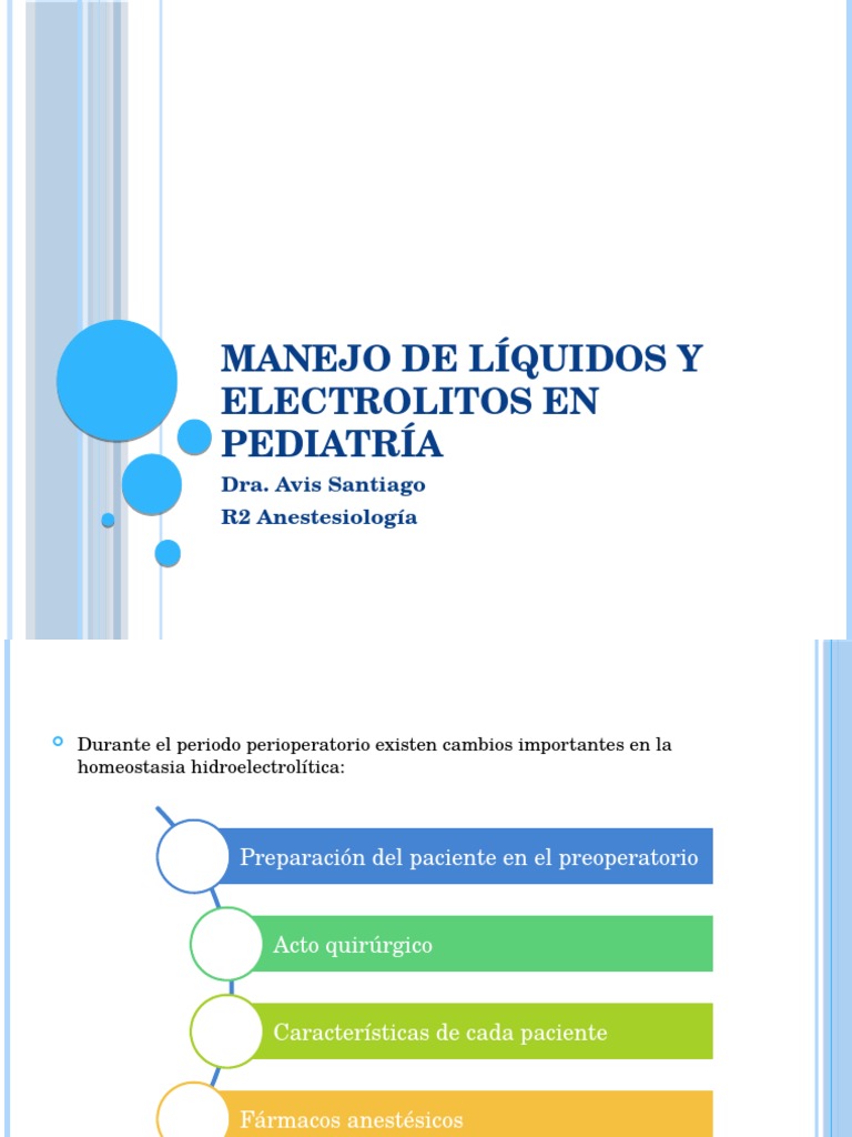 Manejo de Líquidos y Electrolitos en Pediatría | PDF | Sodio | Potasio