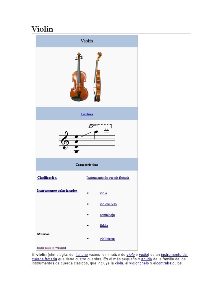 Violín | PDF | Violín | Producción musical