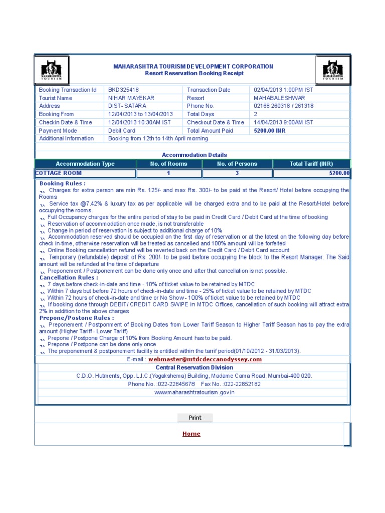 MTDC Booking | PDF | Debit Card | Credit Card