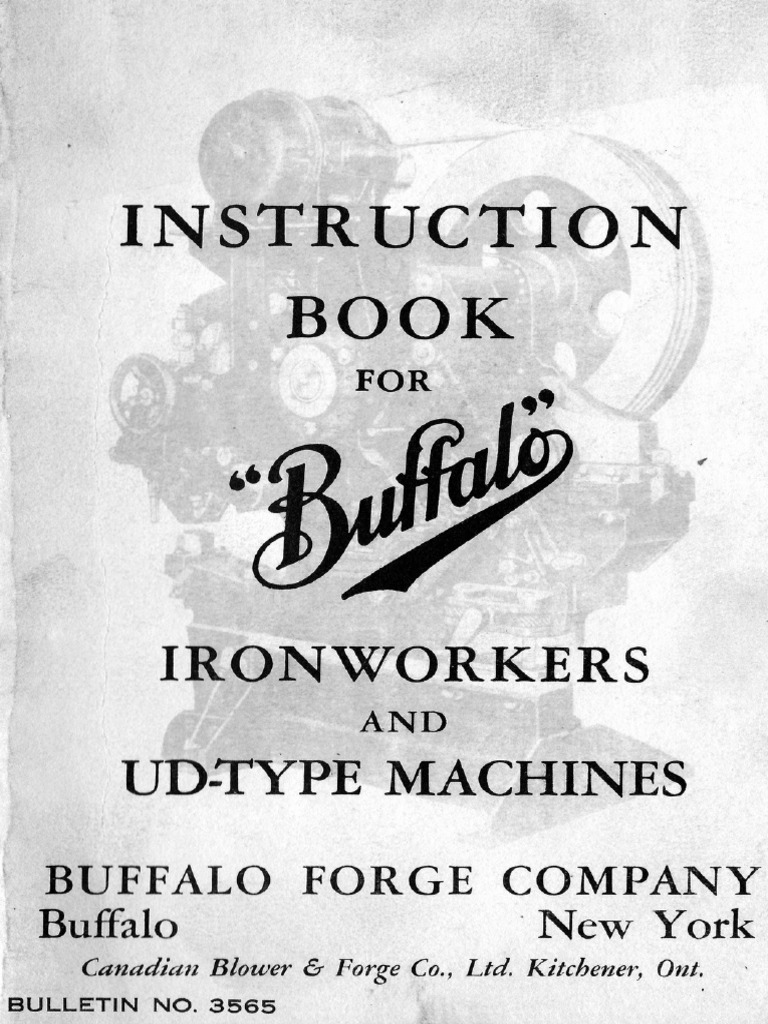 Buffalo Ironworker Manual | PDF