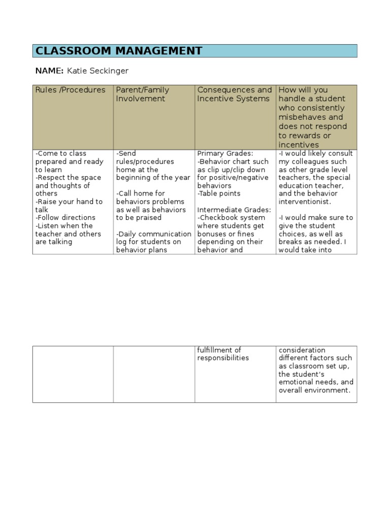 Classroom Management Guide | PDF