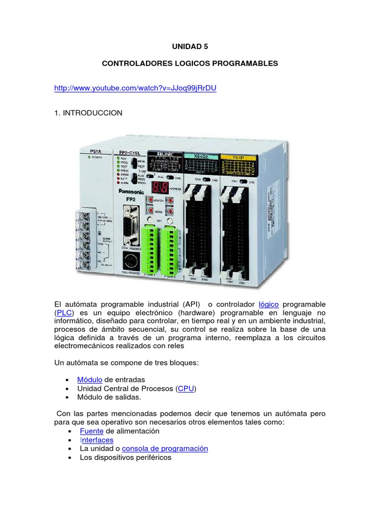 Unidad 5 | PDF | Controlador lógico programable | Programa de computadora