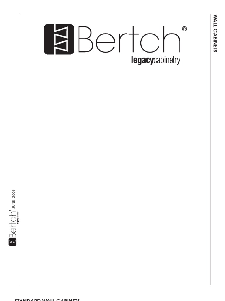 Bertch Standard Wall Cabinets Catalog | PDF | Door | Cabinetry
