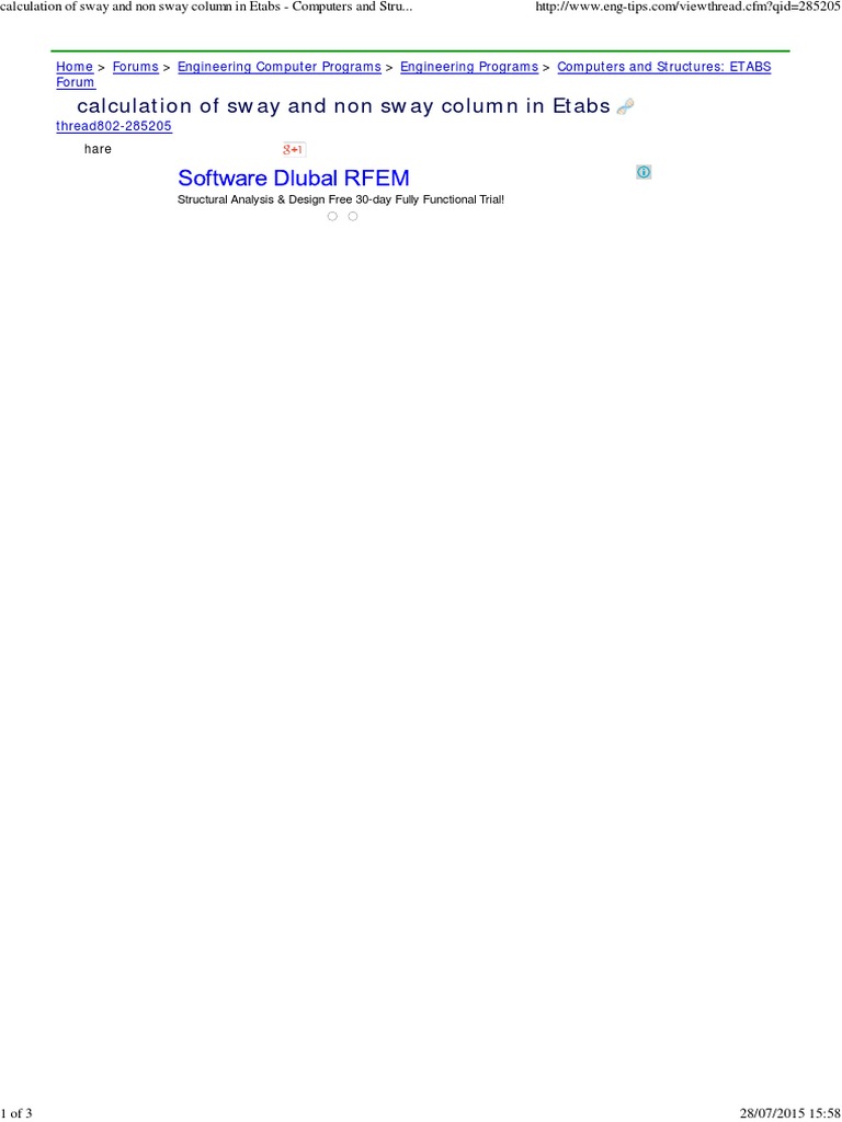 Calculation of Sway and Non Sway Column in Etabs - Computers and ...