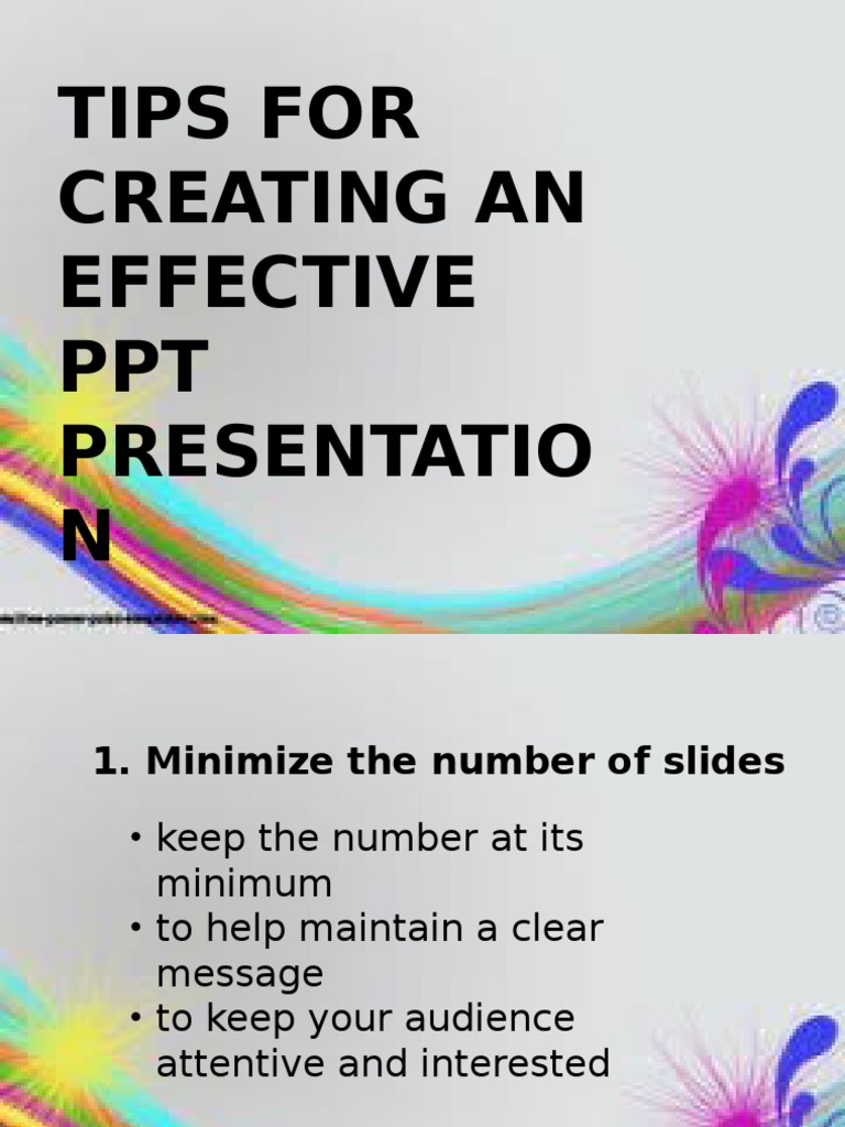 Effective PPT Presentation Tips | PDF