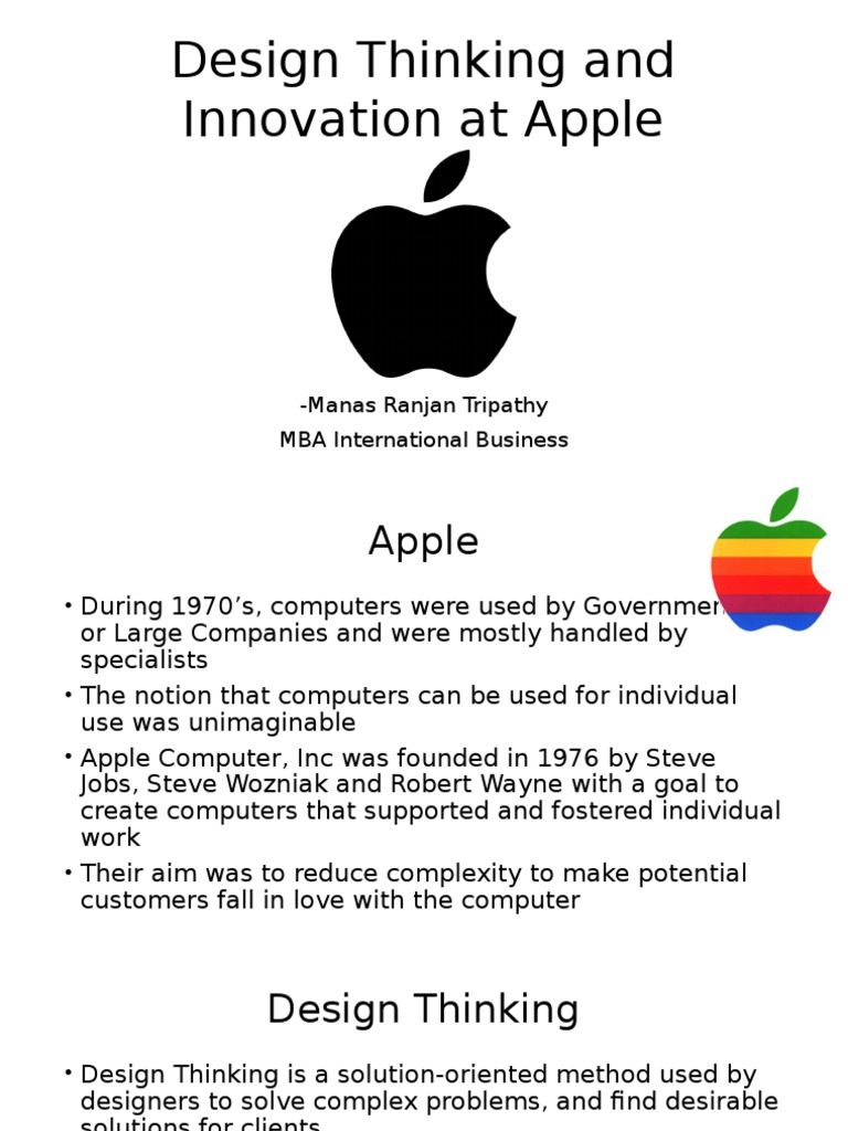 Apple: Design Thinking & Innovation Insights | PDF | Apple Inc. | Macintosh