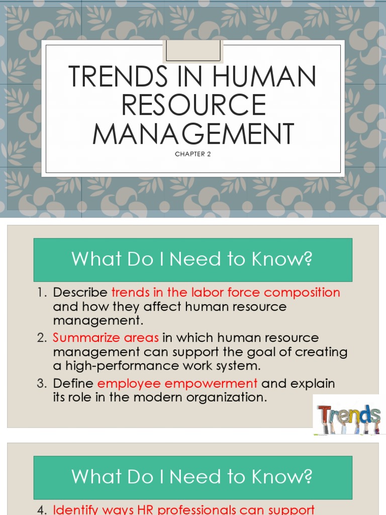 Trends in Human Resource Management | PDF | Human Resource Management ...
