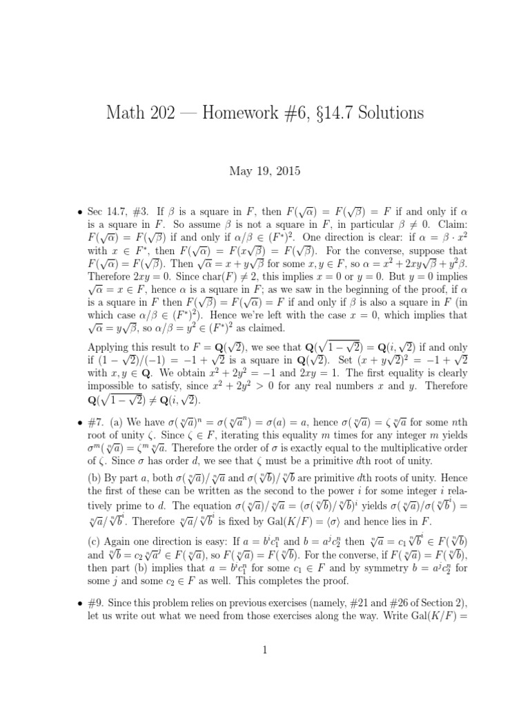 Math 202 - Homework #6, 14.7 Solutions: N N N N | PDF | Mathematical Concepts | Mathematical Objects