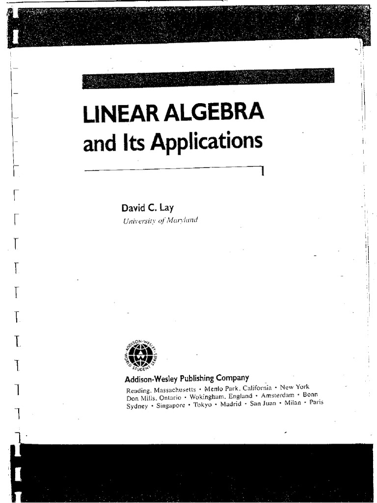 Linear Algebra and Its Applications | PDF | Algebra | Abstract Algebra
