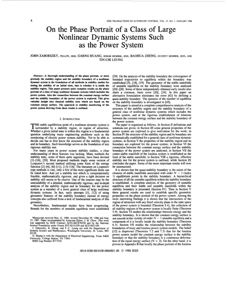 On The Phase Portrait of A Class | PDF | Stability Theory | Dynamical ...