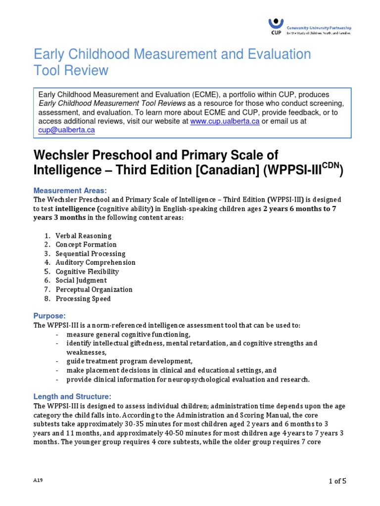 Wechsler Preschool And Primary Scale Of, 57% OFF