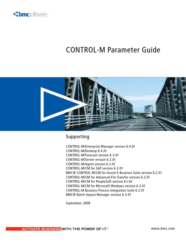 CONTROL-M Parameter Guide | PDF | Trademark | Oracle Corporation