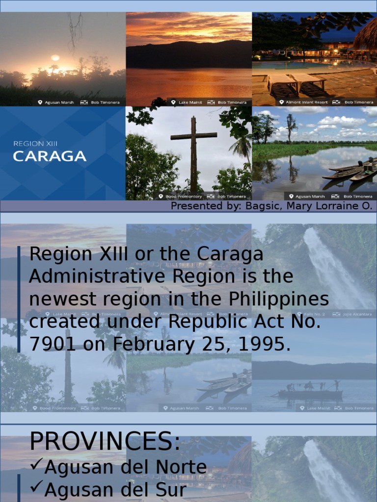 Overview of Caraga Region XIII | PDF | Foods | Agriculture