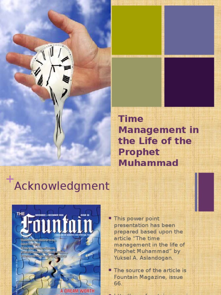 Time Management in Prophet Muhammad's Life | PDF | Sleep | Muhammad