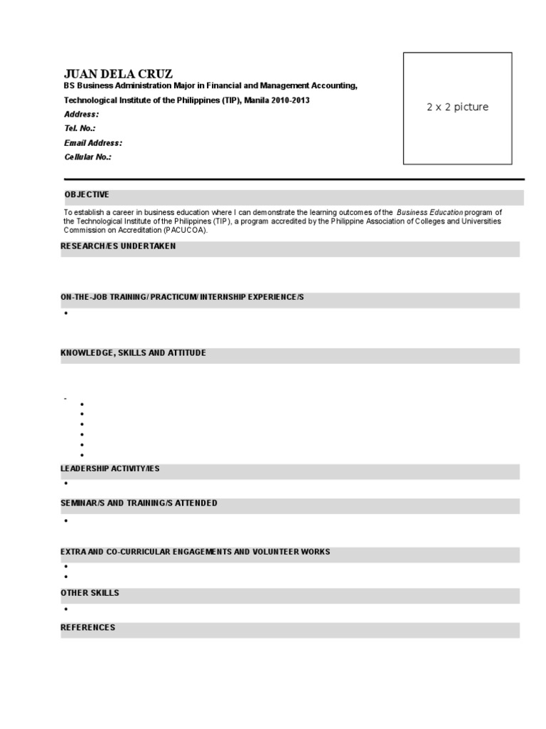 ABET Resume Format | PDF | Finance & Money Management