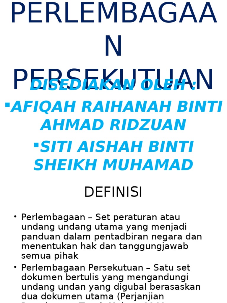 Perlembagaan Persekutuan | PDF