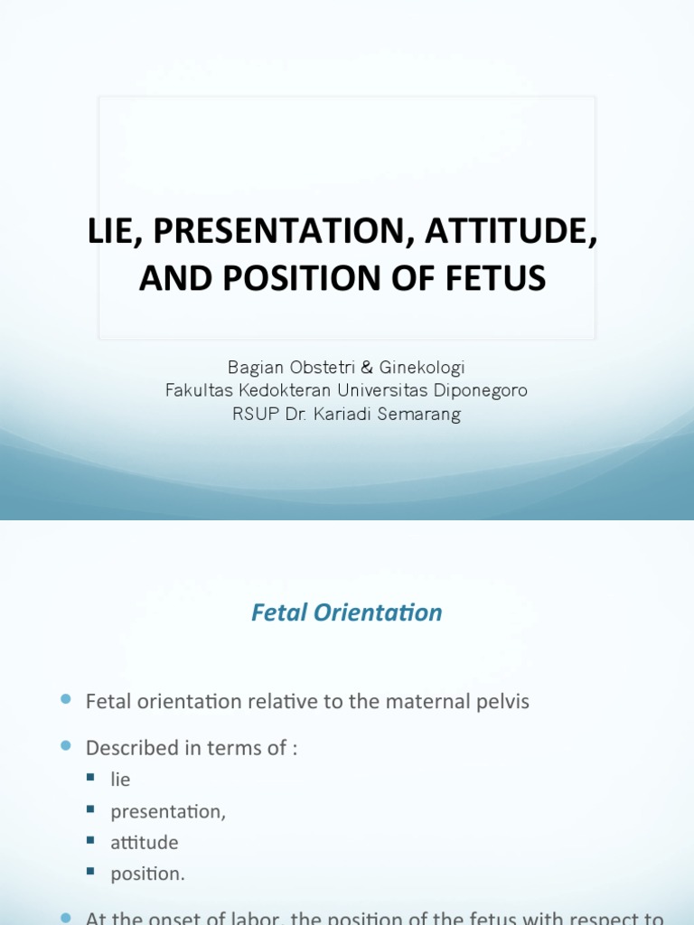 Fetal Presentation Guide | PDF | Pelvis | Childbirth