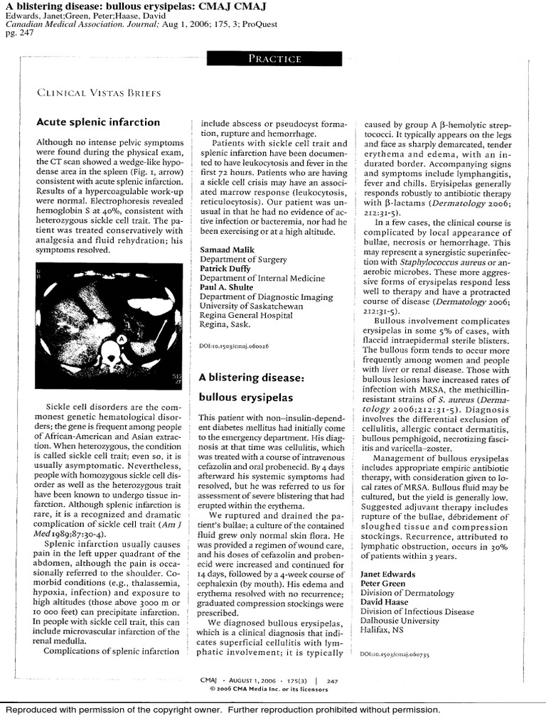 Canadian Medical Association. Journal Aug 1, 2006 175, 3 Proquest | PDF
