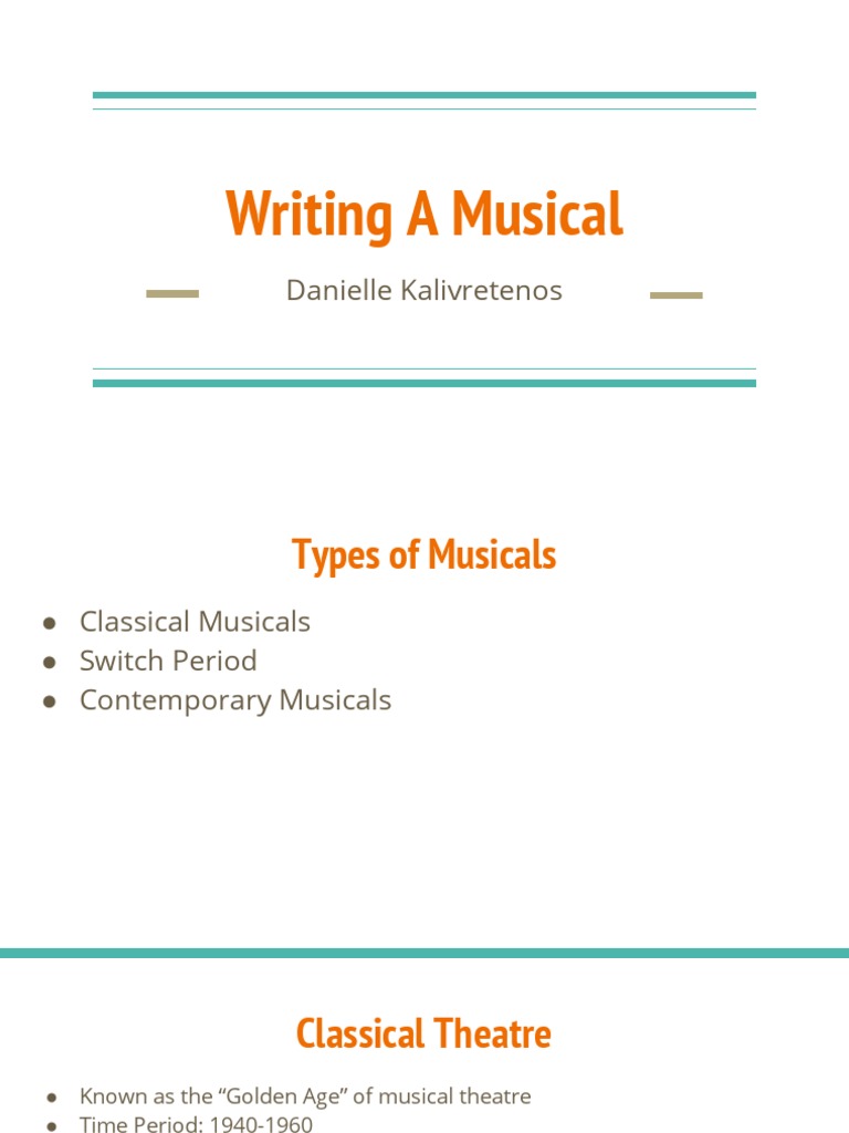 Writing A Musical | PDF | Musical Theatre | Plot (Narrative)