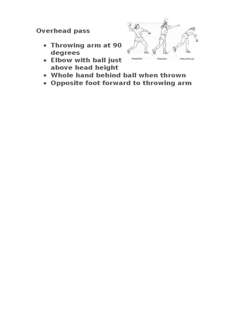 Overhead Pass Technique Guide | PDF