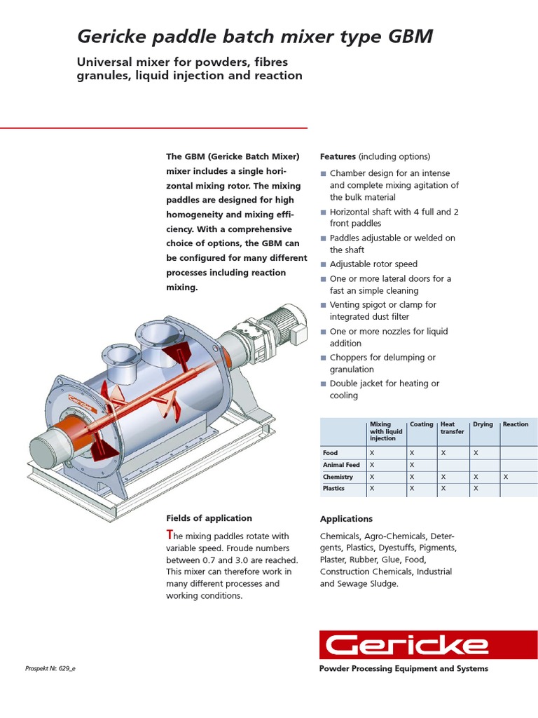 Paddle Batch Mixer 629 | PDF | Business Process | Building Engineering