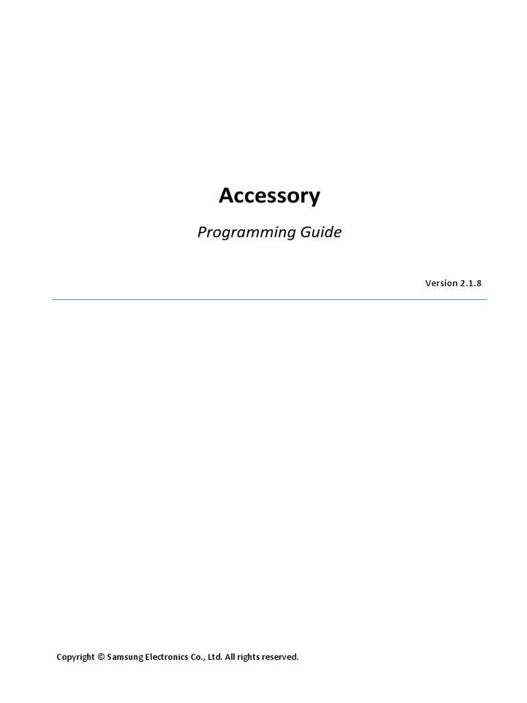 ProgrammingGuide Accessory | PDF | Android (Operating System) | Bluetooth