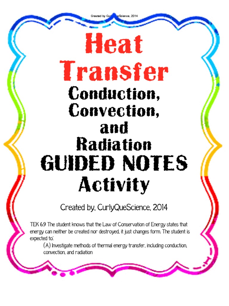 Heattransferconductionconvectionradiationguidednotes | PDF | Heat ...