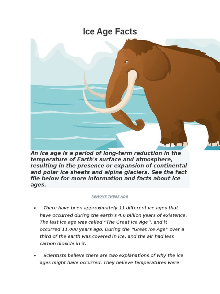 Ice Age Facts | PDF | Ice Age | Ice