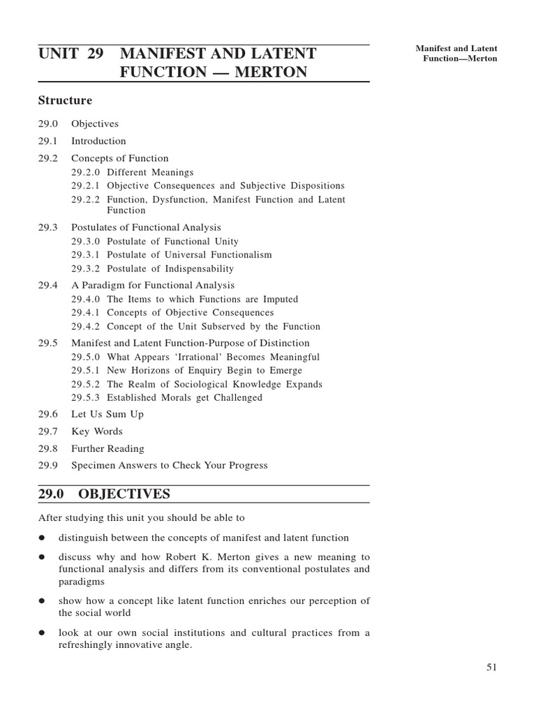 ESO13-29 Manifest and Latent Function Merton | Consumerism | Sociology ...