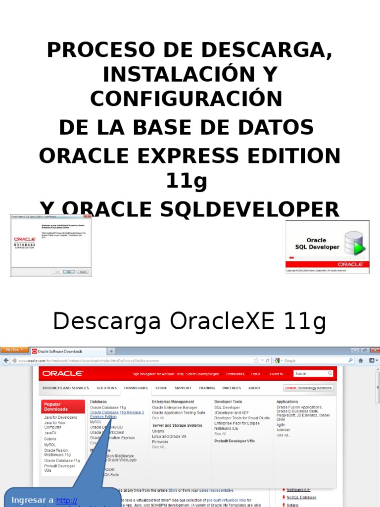 Manual Intalacion Oracle Express 11g y SQL Developer | PDF | SQL ...