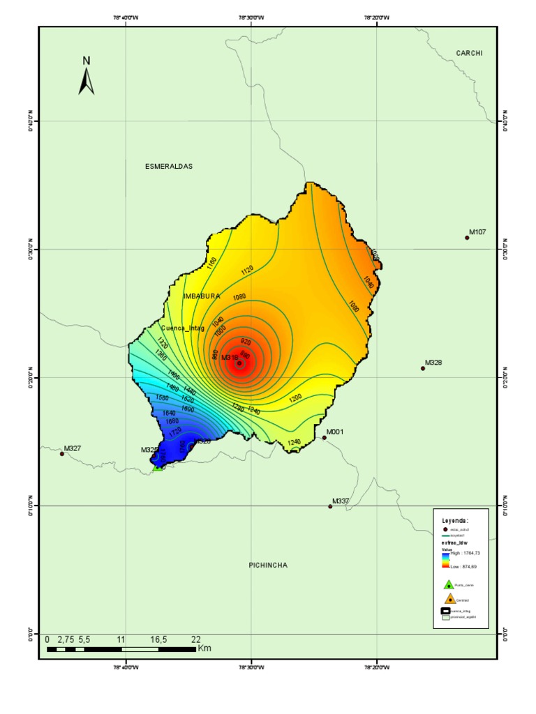 Mapa Isolineas | PDF