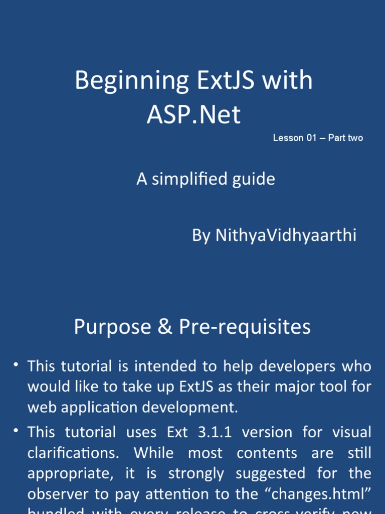 Introduction To ExtJS Lesson 01 - Part Two | PDF | Areas Of Computer Science | Ext Js