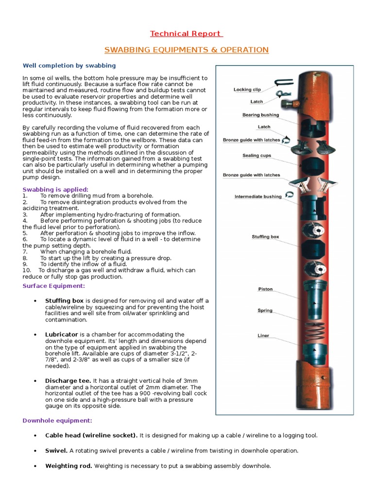 Swabbing Equipments Mod 2 | PDF | Oil Well | Geotechnical Engineering
