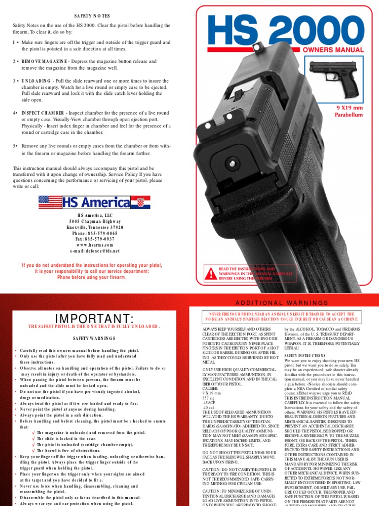 HS2000 | PDF | Handgun | Trigger (Firearms)