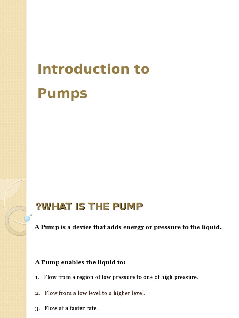 Pumps | PDF | Pump | Chemical Engineering