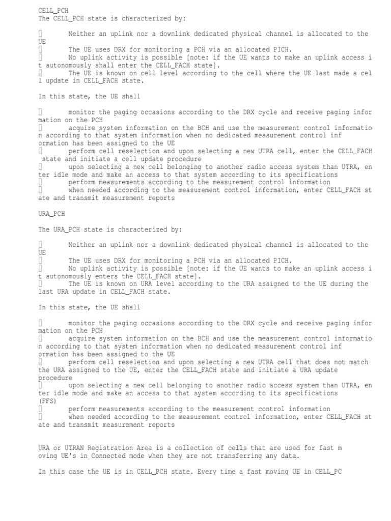 Cell PCH Ura PCH | PDF | Computer Data | Telecommunications Engineering