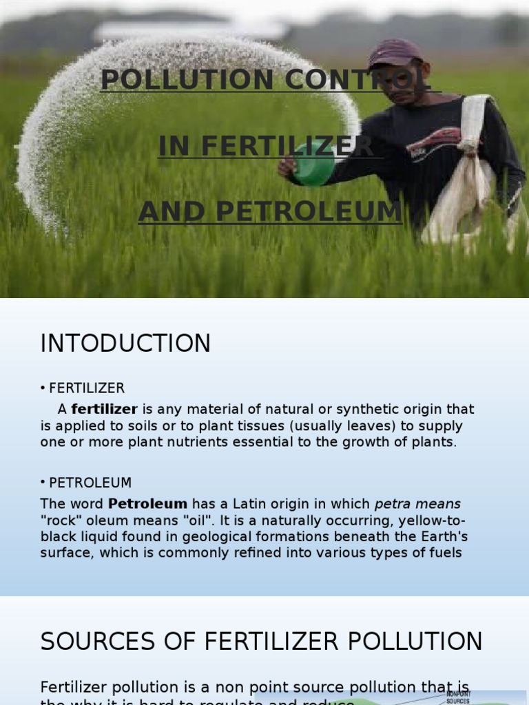 Pollution Control in Fertilizer and Petroleum | PDF | Fertilizer | Air ...