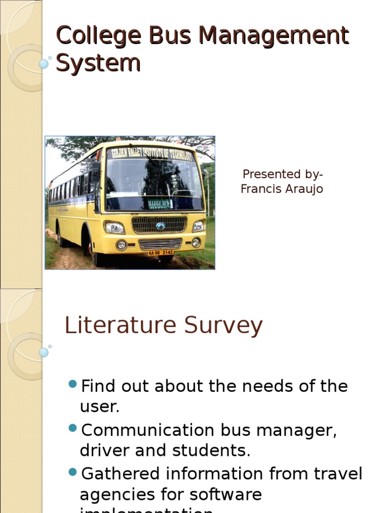 College Bus Management System | Databases | Password