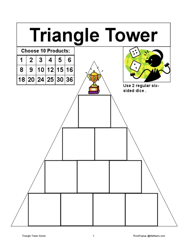 Triangle Tower: Choose 10 Products | PDF | Games & Activities