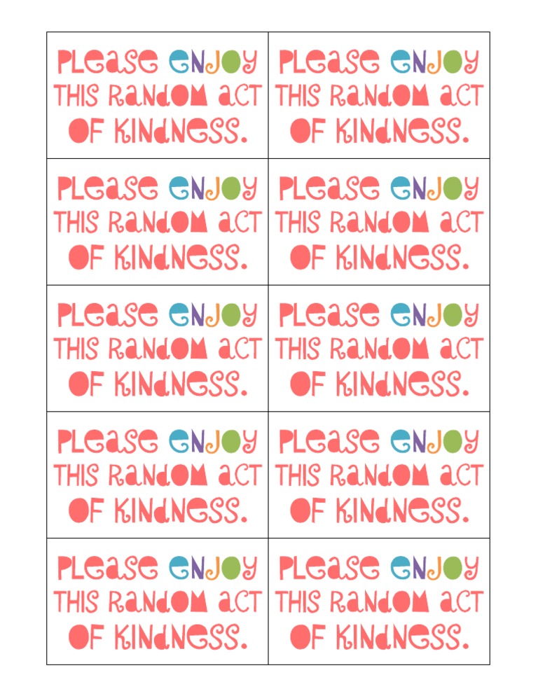 Random Acts of Kindness Guide | PDF